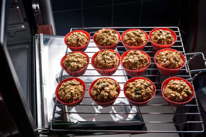 Baking Cupcakes. Cooking Process of Muffins Stock Photo - Image of bake ...