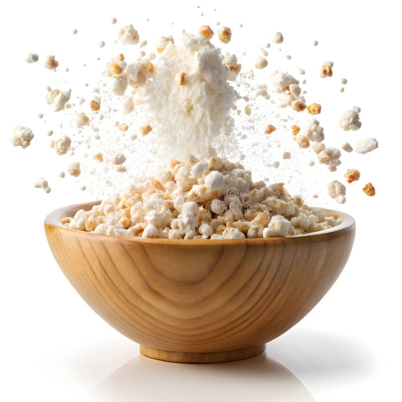 A Baking Disaster Scene Featuring a Bowl Overflowing with Flour Stock ...