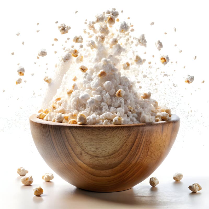 A Baking Disaster Scene Featuring a Bowl Overflowing with Flour Stock ...