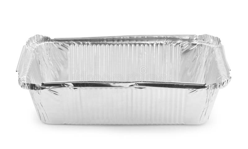 Baking Dish from a Foil on White Stock Image - Image of plate, cuisine ...