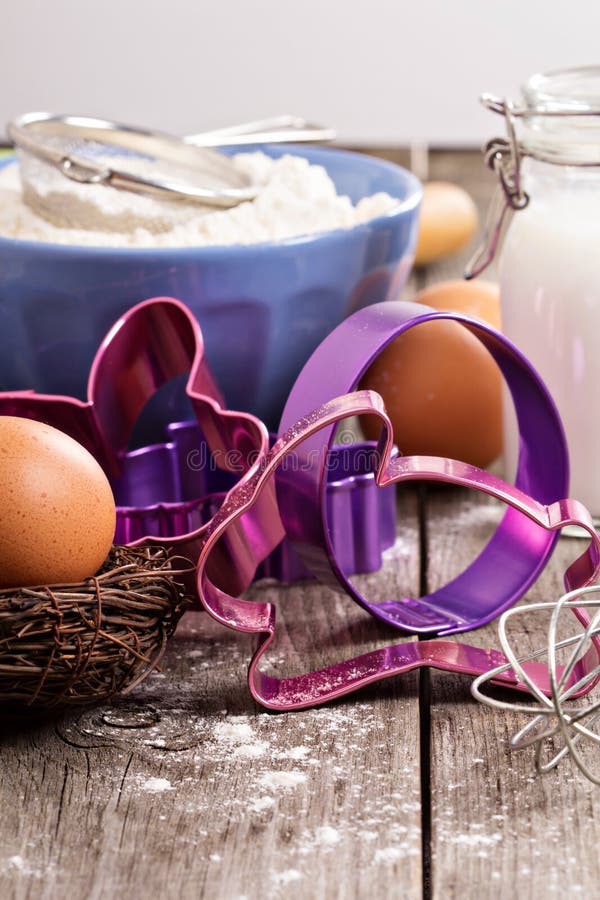 Baking for Easter stock image. Image of cookies, cutter - 38113359