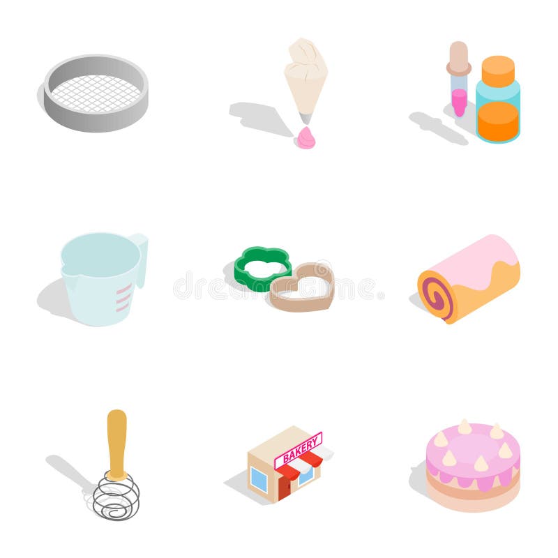 Set of Baking Elements stock vector. Illustration of icon - 91262528