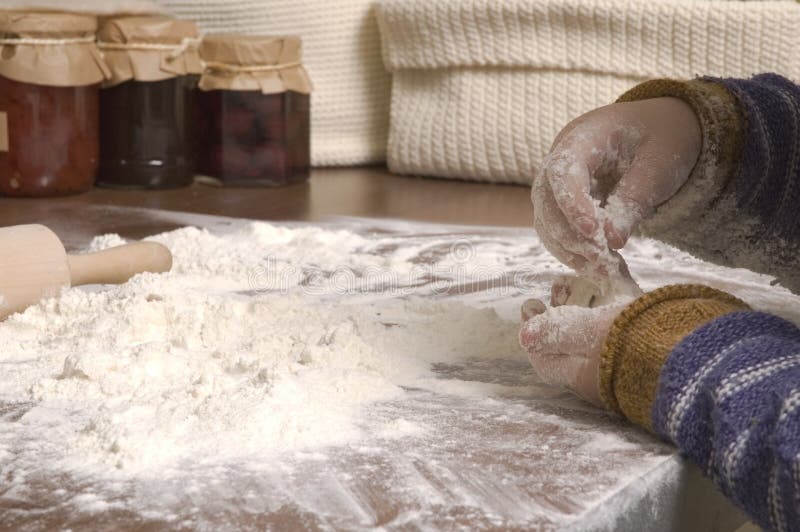 Baking in Action stock image. Image of flour, sieve, bowl - 6693691