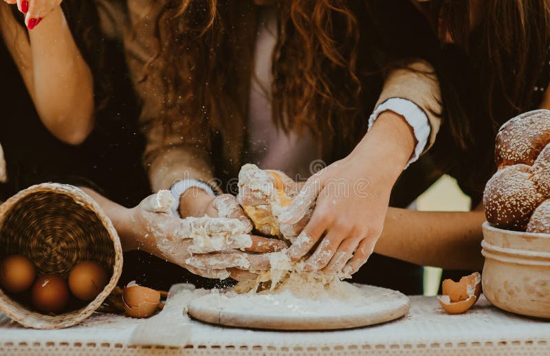 Baking stock image. Image of kitchen, hand, bread, finger - 81254047