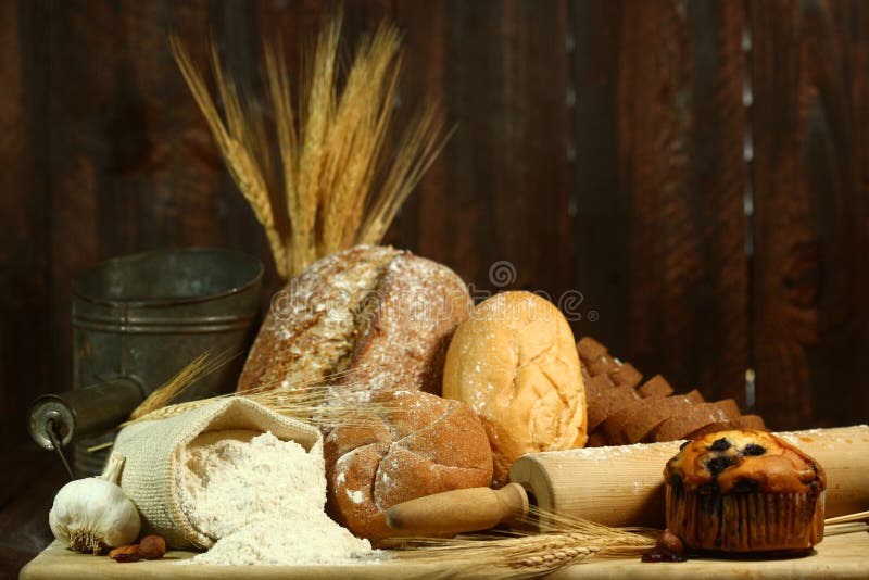 Baking Fresh Baked Bread stock image. Image of bakery - 33156175
