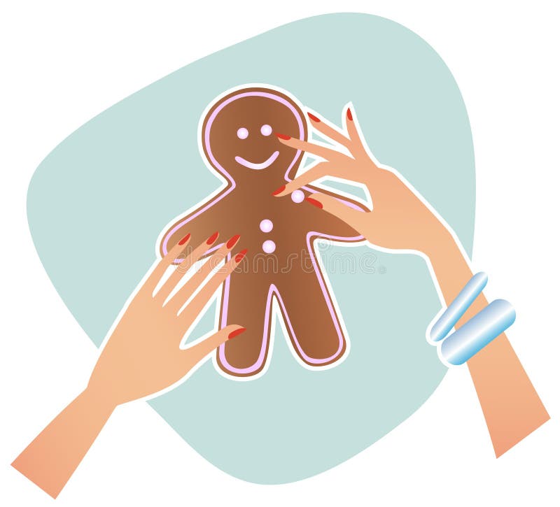 Baking a gingerbread man stock vector. Illustration of food - 34697839