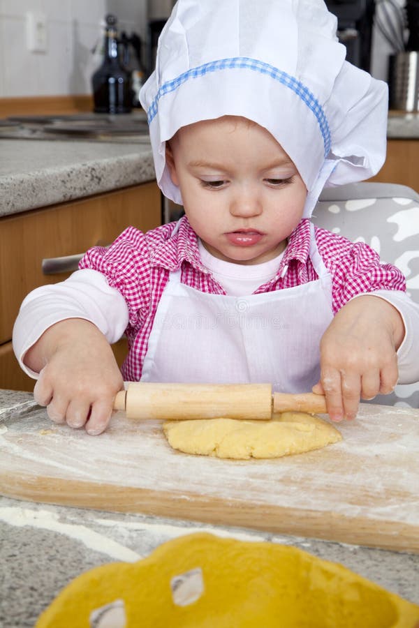 Baking Girl stock image. Image of crust, baked, apron - 36480623