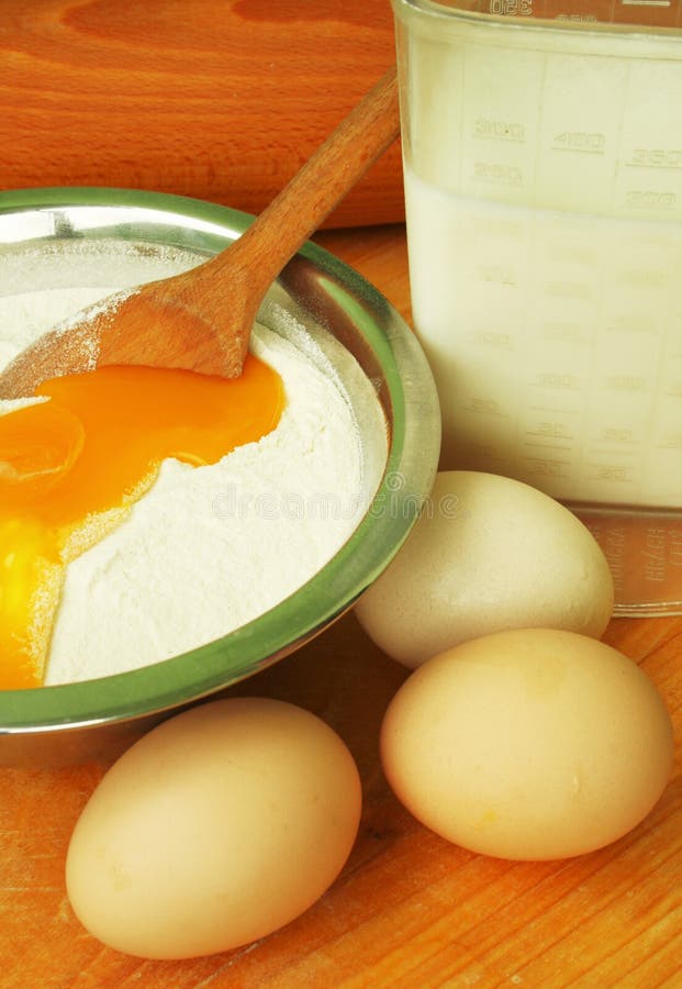 Baking ingredients stock image. Image of bake, measure - 15634113