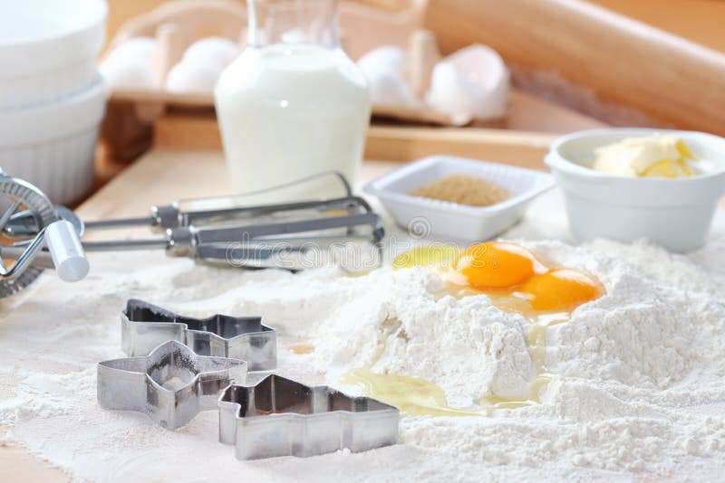 Baking ingredients stock photo. Image of cutter, dairy - 23479344
