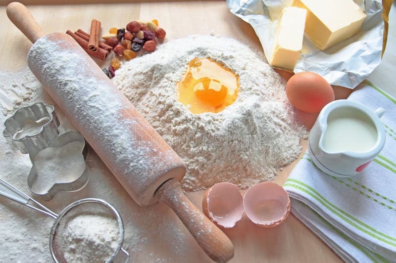 Baking ingredients stock image. Image of delicacies, equipment - 37894795