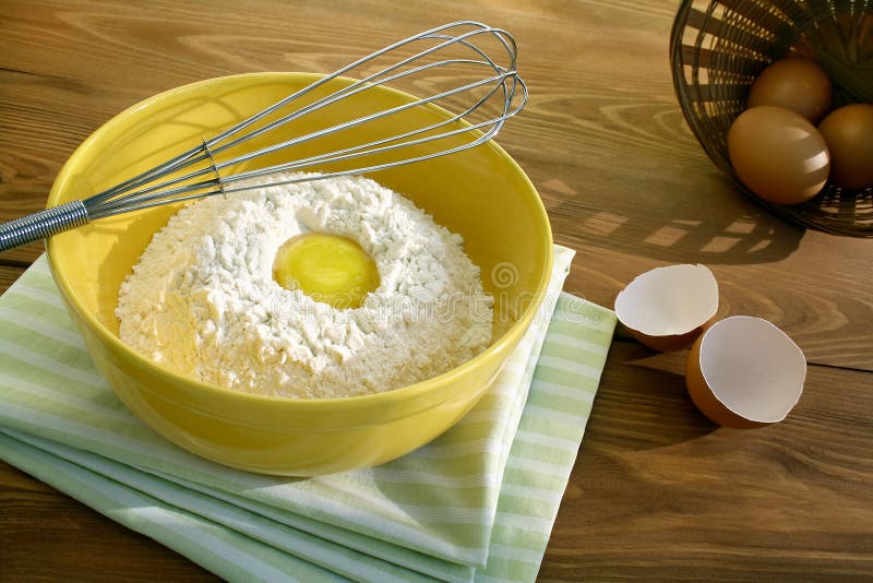 Baking Ingredients for Dough. Stock Image - Image of butter, hand: 19141603