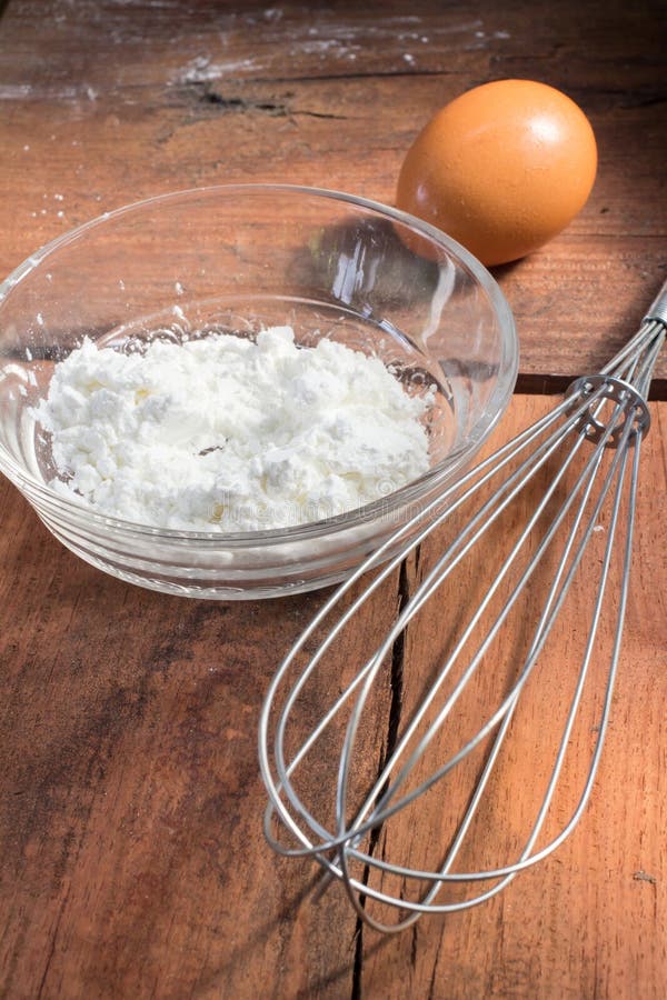Baking Ingredients,egg with Starch Stock Photo - Image of recipe ...