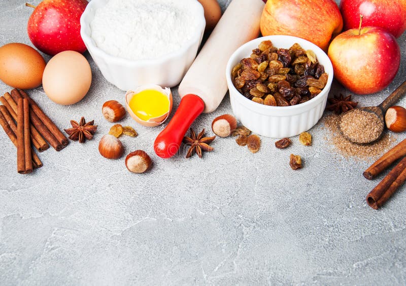 Fresh baking ingredients stock image. Image of ingredients - 114034755