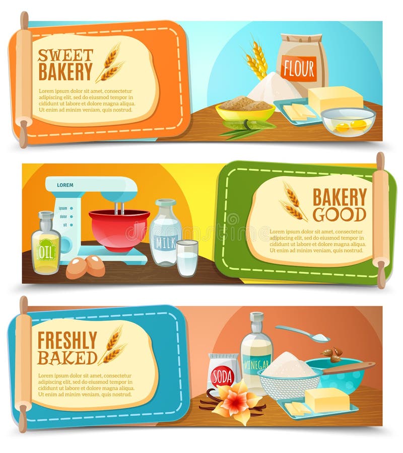 Baking pastry poster stock vector. Illustration of album - 40174802