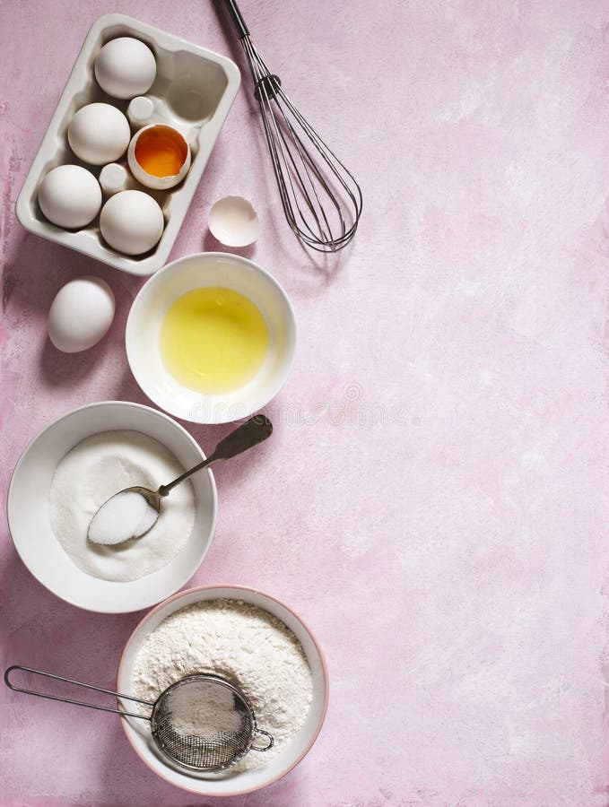 Baking Ingredients for Making Cake or Pie Stock Image - Image of flour ...