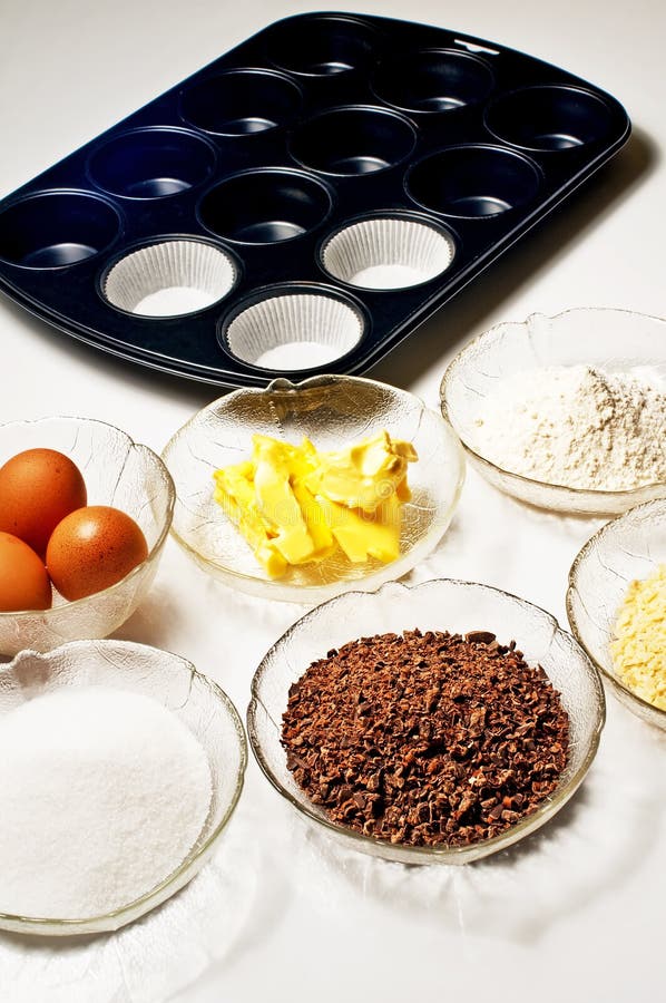 Baking Ingredients for Muffins Stock Image - Image of home, meal: 24229115