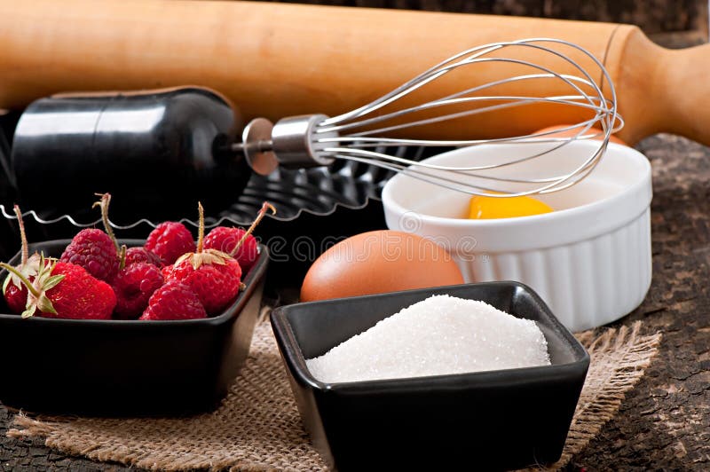 Baking ingredients stock image. Image of pastry, making - 41680469