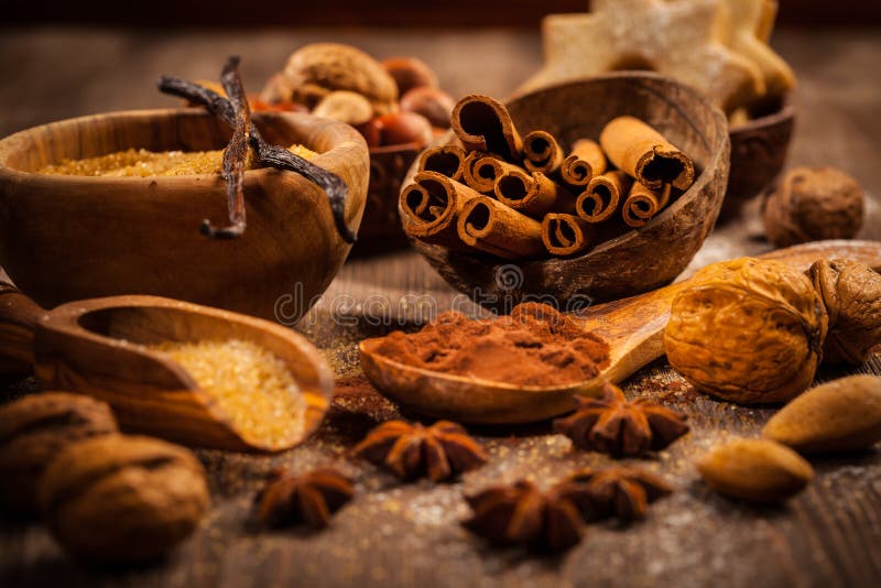 Baking Ingredients and Spices Stock Image - Image of cases, paper: 59834347