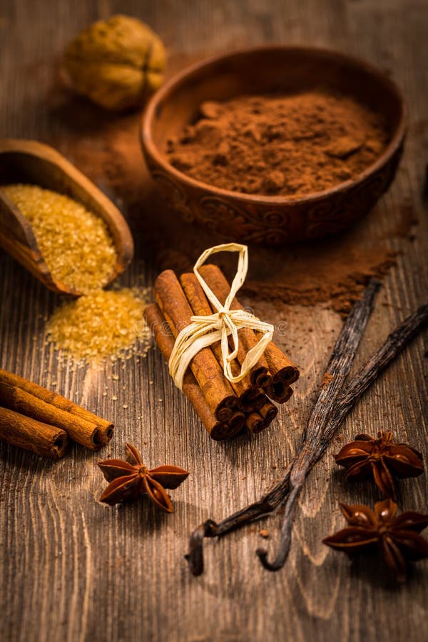 Baking Ingredients and Spices Stock Image - Image of homemade, closeup ...