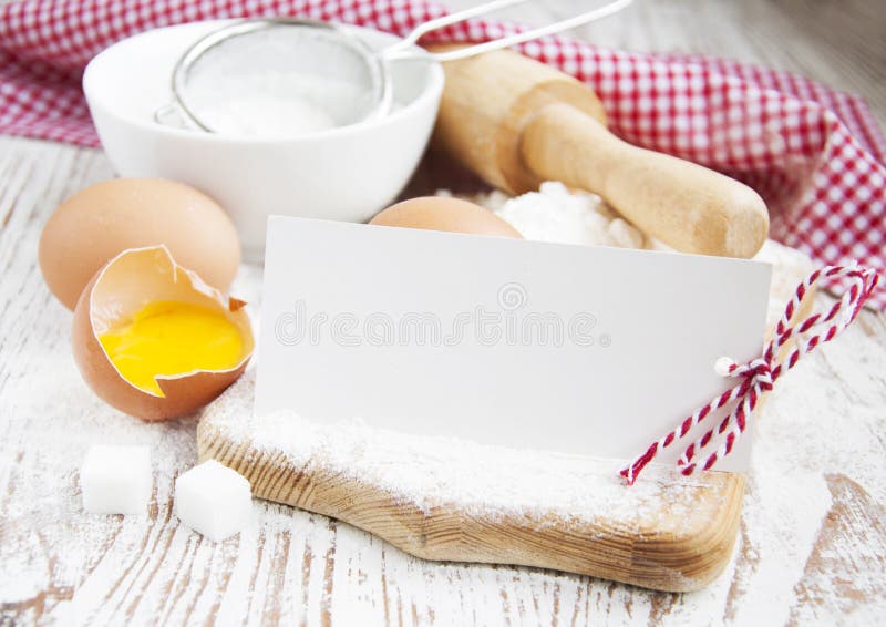 Baking Ingredients on a Table Stock Image - Image of table, meal: 38887017