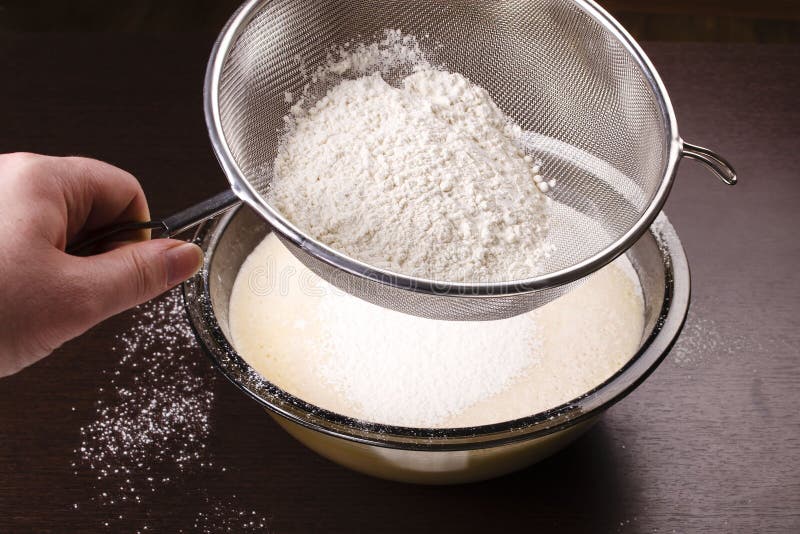 Baking Ingredients and Utensils for Cooking Sponge Cake Stock Image ...