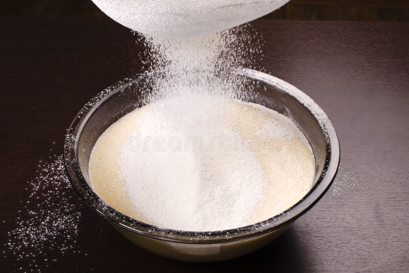 Baking Ingredients and Utensils for Cooking Sponge Cake Stock Image ...