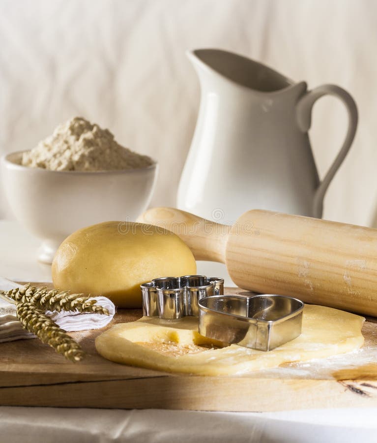 Baking Ingredients and Utensils for Making Cookies Stock Image - Image ...