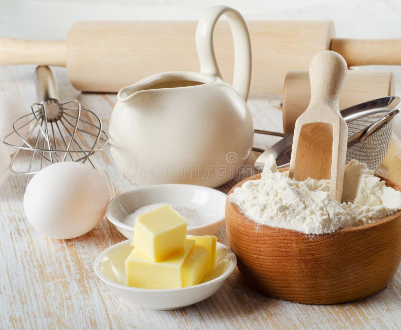 Baking ingredients stock image. Image of cookie, flour - 39689417