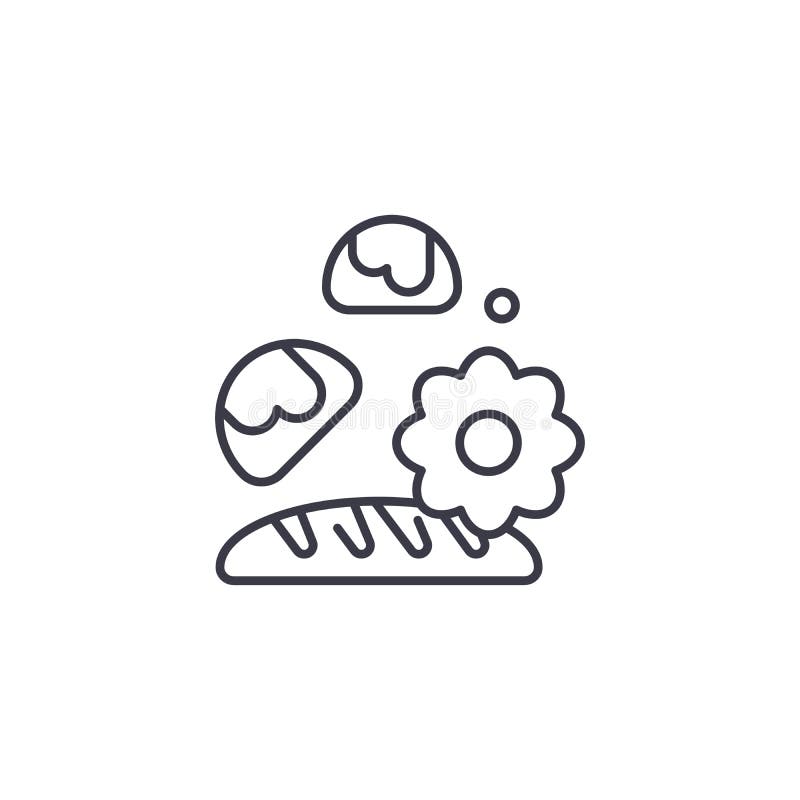 Baking Linear Icon Concept. Baking Line Vector Sign, Symbol ...