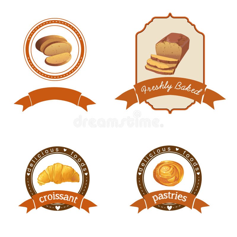 Baking Logo Set, Vector Illustration. Stock Vector - Illustration of ...