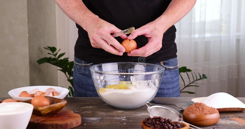 Baking by Mixing Different Ingredients Stock Footage - Video of closeup ...