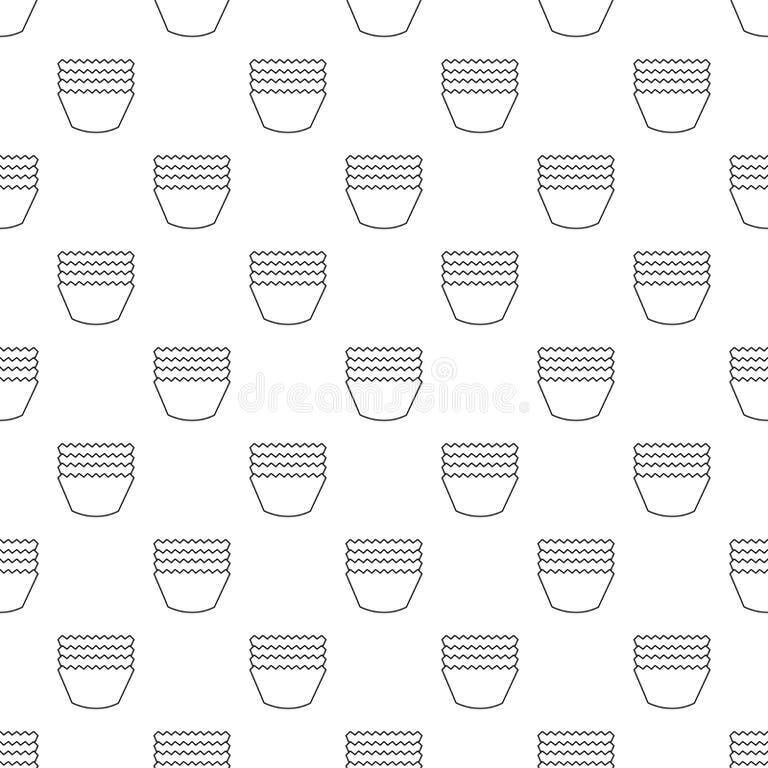 Baking Molds Pattern Vector Seamless Stock Vector - Illustration of ...