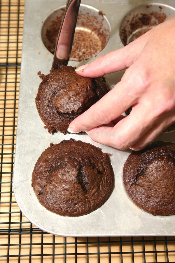 Baking muffins stock image. Image of baking, knife, treat - 351655
