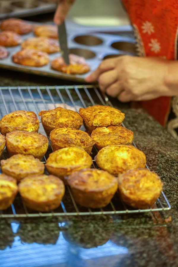 Baking Muffins Oven is Open Stock Photo - Image of freshness, baking ...