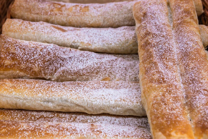 Baking, Oblong Bread Sprinkled with White Powder. Cooking As a Hobby ...