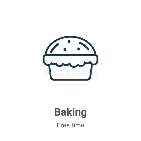 Baking Outline Vector Icon. Thin Line Black Baking Icon, Flat Vector ...