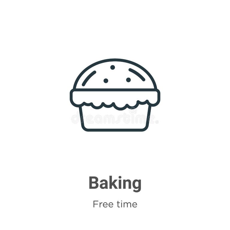 Baking Outline Vector Icon. Thin Line Black Baking Icon, Flat Vector ...