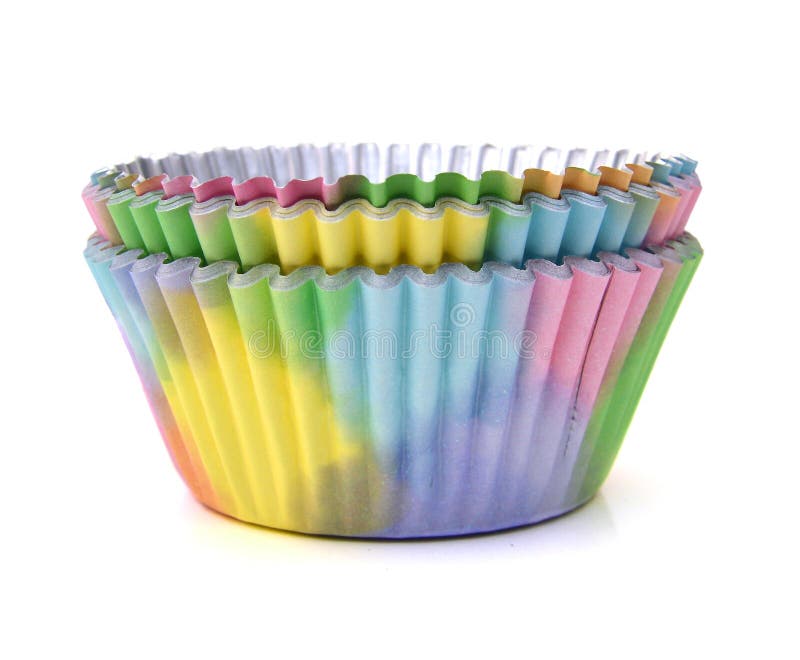 Baking paper cups stock photo. Image of colored, pretty - 66857434