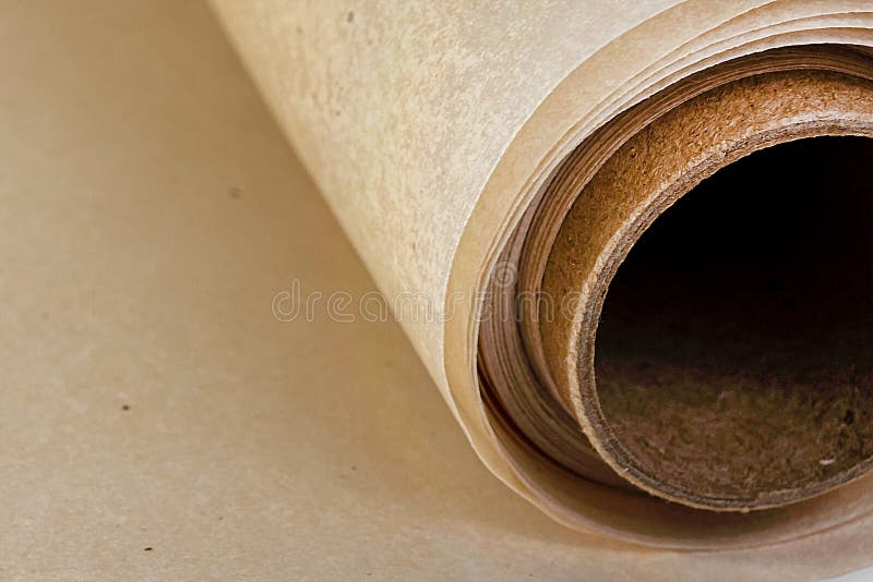 Baking Paper in a Roll Close-up. Concept: Baking and Cooking Stock ...