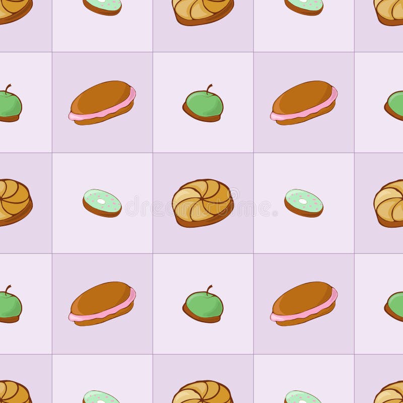 Baking pattern stock vector. Illustration of birthday - 207971175