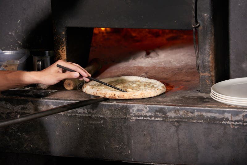 Baking pizza stock photo. Image of plate, pizza, female - 109447454