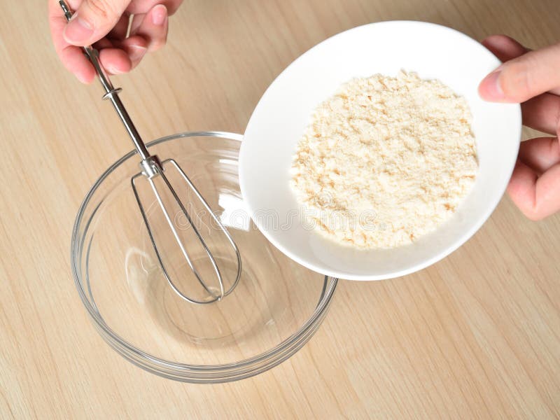 Baking Powder in a White Plate Stock Photo - Image of closeup, heap ...