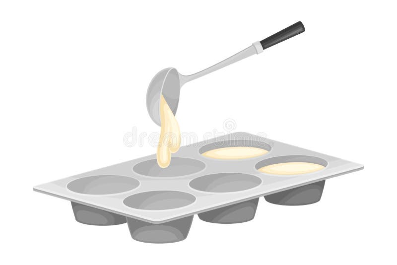 Baking Process with Flour Sieving and Mixing Ingredients for Dough ...