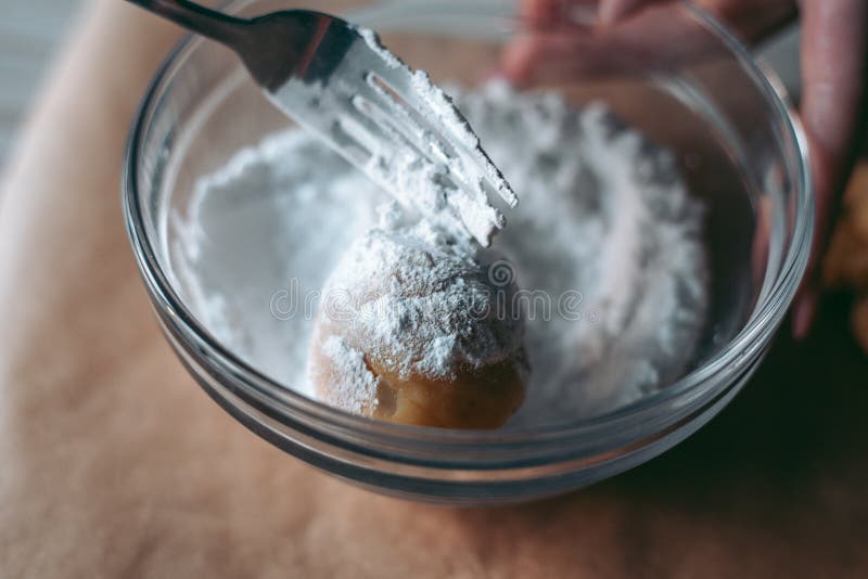 The Baking Process of Baking Pies and Cookies in the Kitchen Stock ...