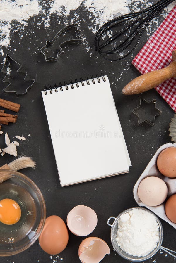 Baking Recipe Mockup Food Frame Stock Image - Image of frame ...