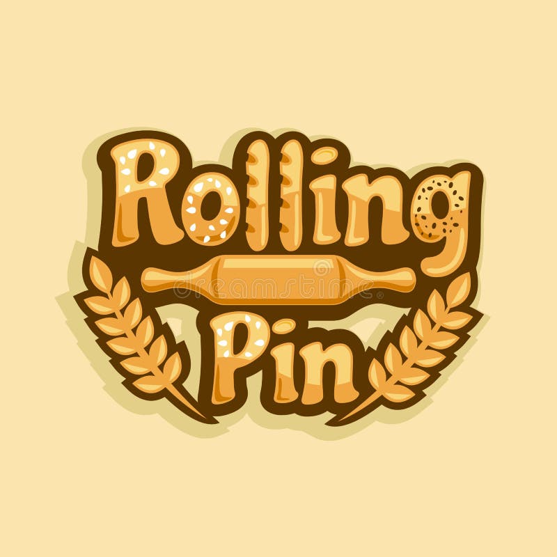 Baking and Rolling Pin Logo. Stock Vector - Illustration of banner ...