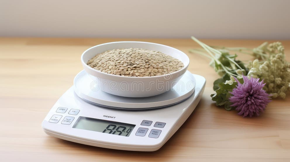 Baking scale on white stock illustration. Illustration of gadget ...