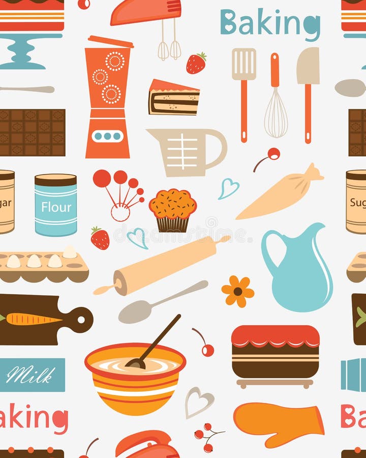 Colorful Baking Icons Composition Stock Vector - Illustration of ...