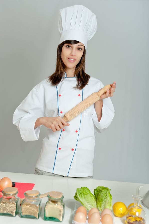 Baking session stock image. Image of board, cook, female - 20191307