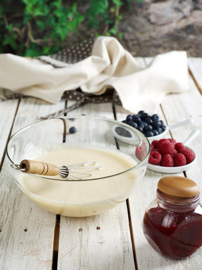 Baking set-up closeup stock photo. Image of berry, rustic - 112985268